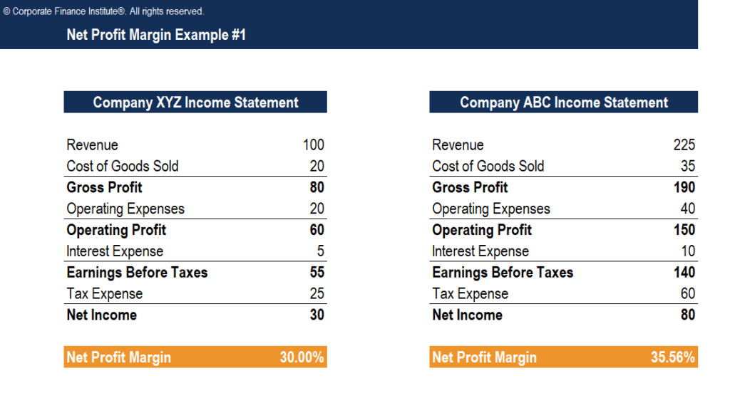 Net Profit Margin Definition Formula And Example Calculation