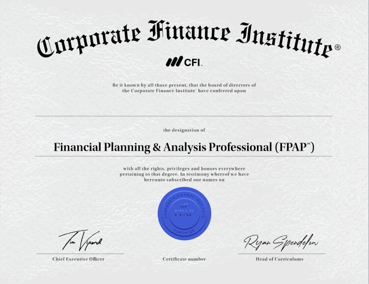 Certification Credibility Corporate Finance Institute