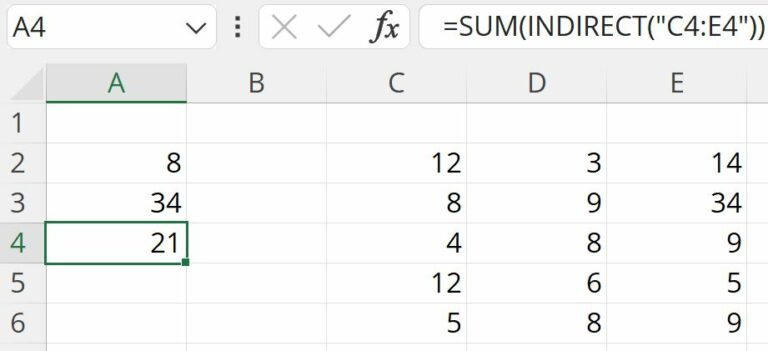 Excel INDIRECT Function - Formula, Example, How to Use INDIRECT