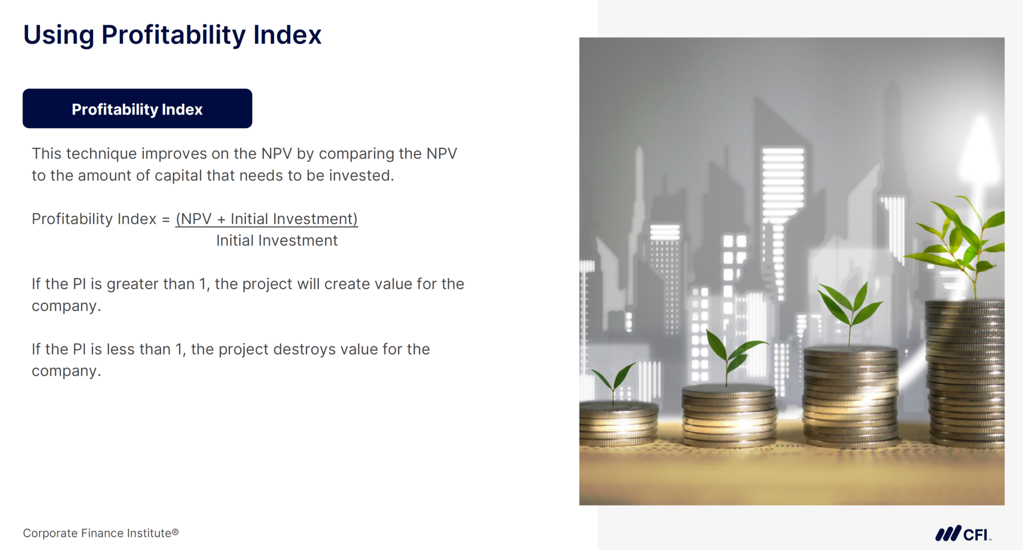 Introduction to Capital Planning Metrics: NPV, IRR, PI | CFI