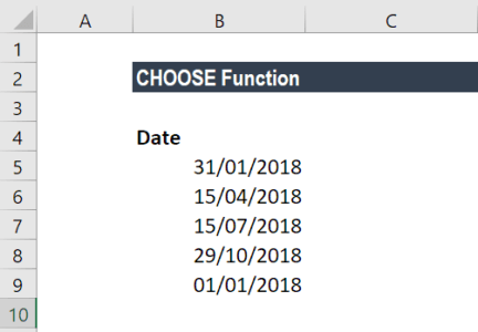 CHOOSE Function - Definition, Formula, Examples