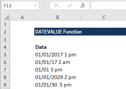 DATEVALUE Function - Formula, How to Use, Example