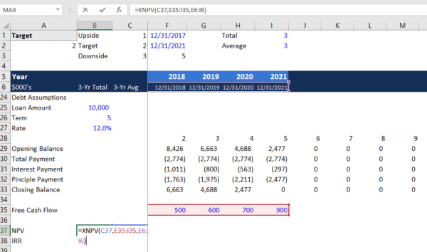 How to Create a Debt Schedule with PMT, IPMT, and IF?