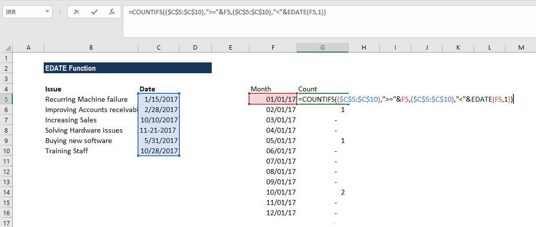 Edate Function Formula Example Use Excel Sample