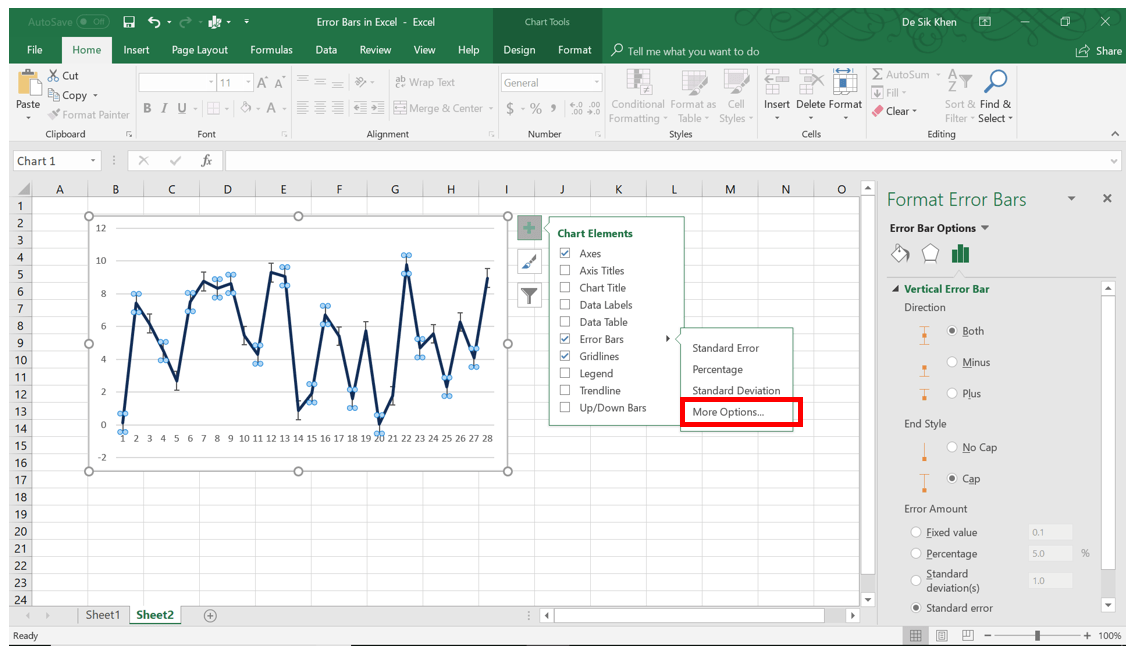 Error Bars in Excel - Overview, Add, Change, Chart