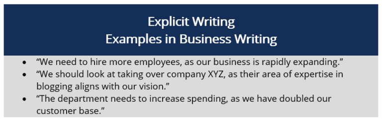 Explicit Writing - Overview, Examples, Importance