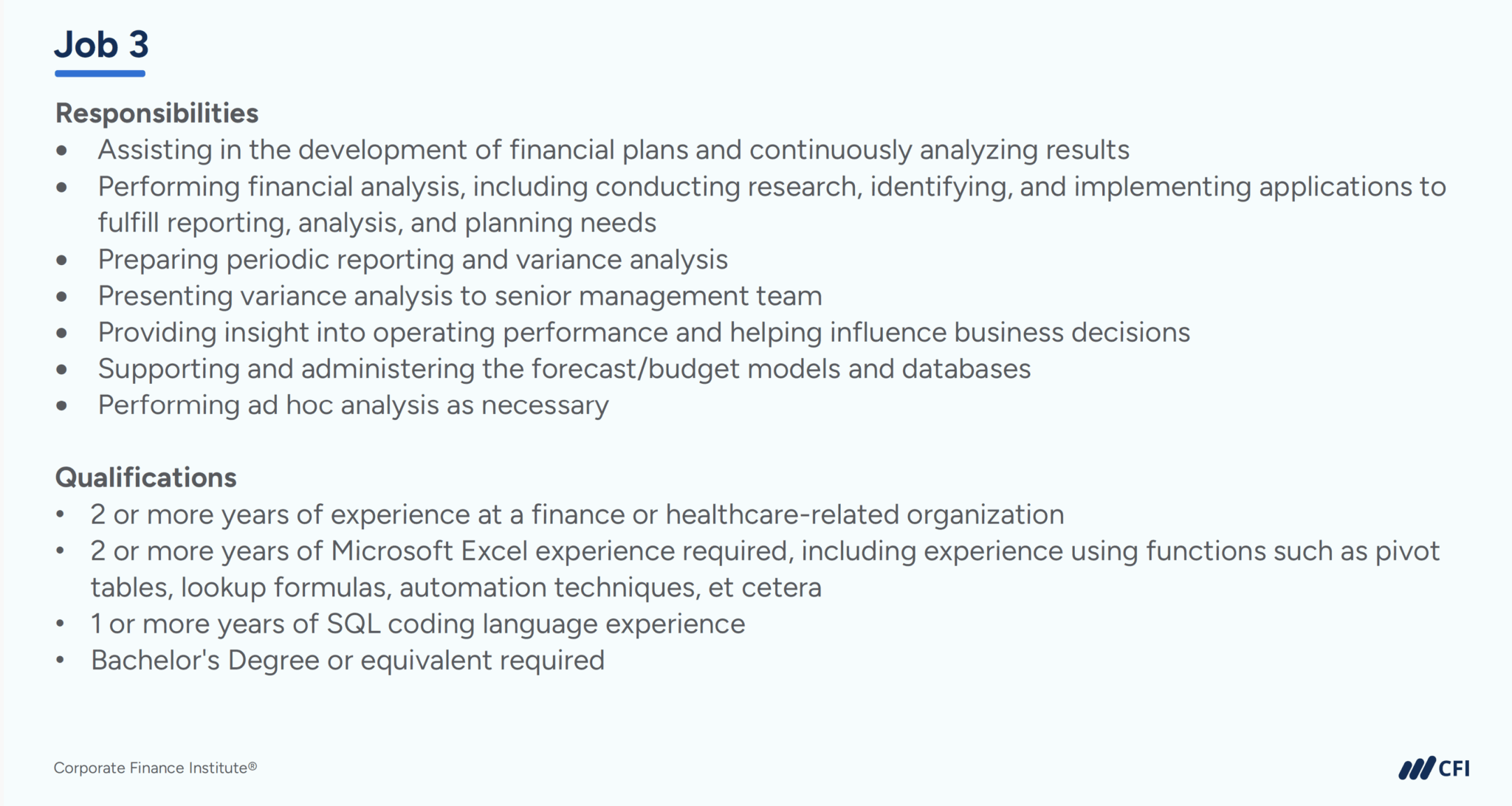 What FP&A Job Descriptions Reveal About Analyst Roles | CFI