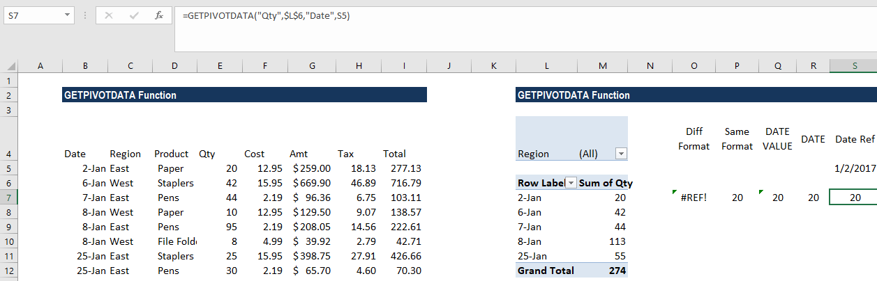 GETPIVOTDATA Function - Formula, Examples, How to Use in Excel