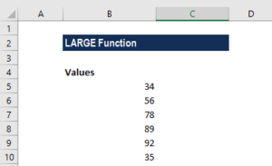 Excel LARGE Function - Formula, Example, How to Use in Excel