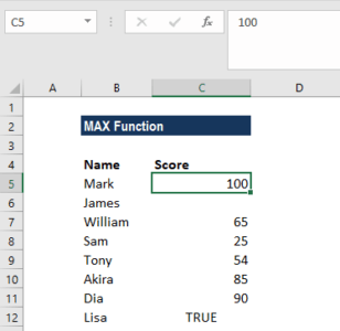 MAX Function - Formula, Example, Excel, Template