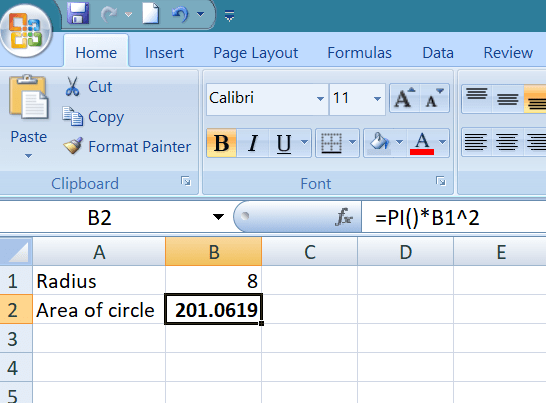 Pi Function In Excel Formula Examples How To Use Pi Function