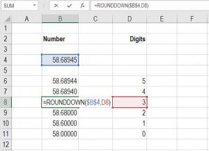 Excel ROUNDDOWN - Formula to Round Down Numbers in Excel