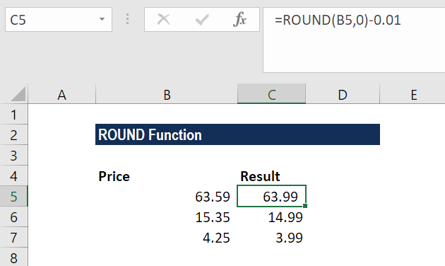 ROUND Function - Excel Formula, Examples, How To Use