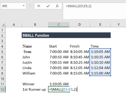 SMALL Function - Examples, Examples, How to Use in Excel