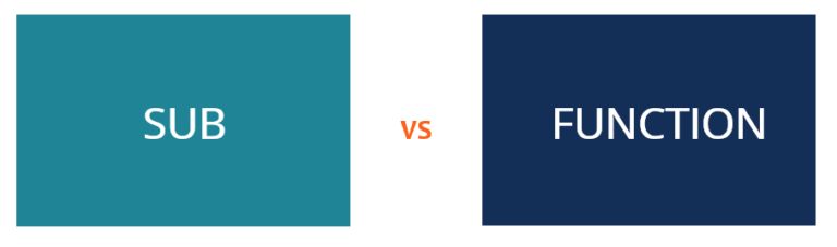 VBA: Sub vs Function - Overview, Key Differences, How To Write