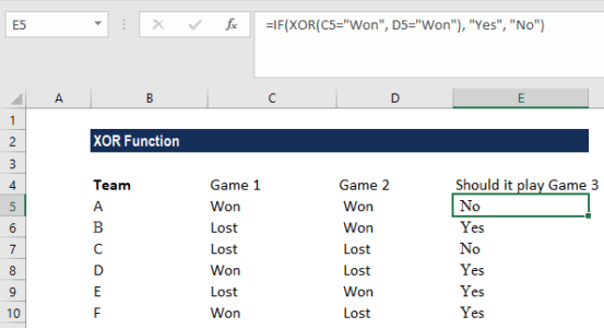 XOR Function - Definition, Formula, Use, Example