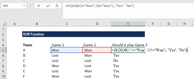 XOR Function - Definition, Formula, Use, Example